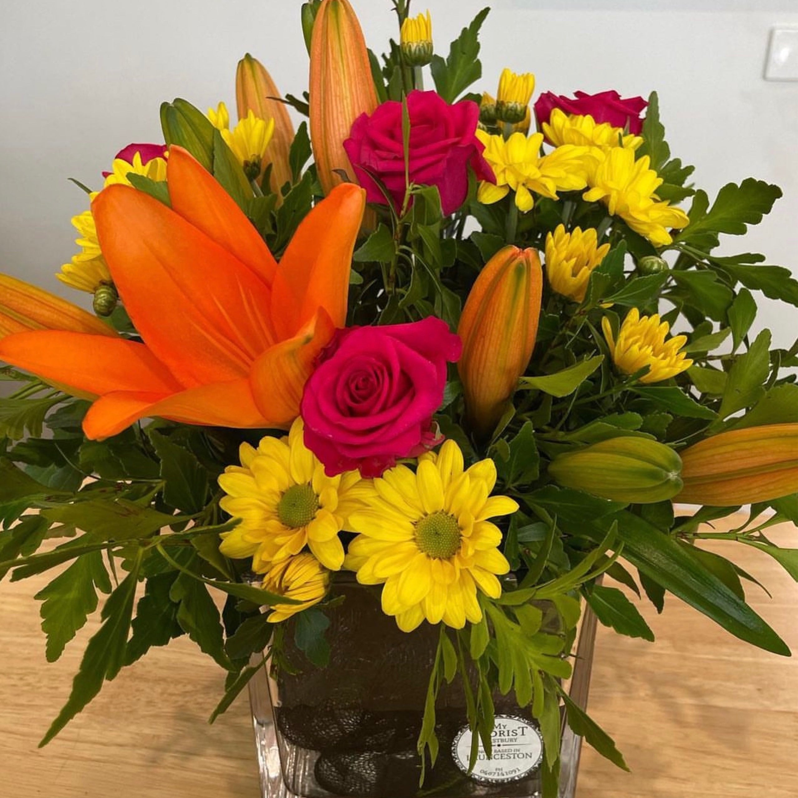 Glass Cube Arrangement | My Florist Launceston Tasmania & Metaphysical ...